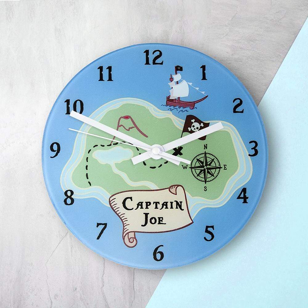Personalised Pirate Shabby Chic Large Wooden Clock Delivered | The ...