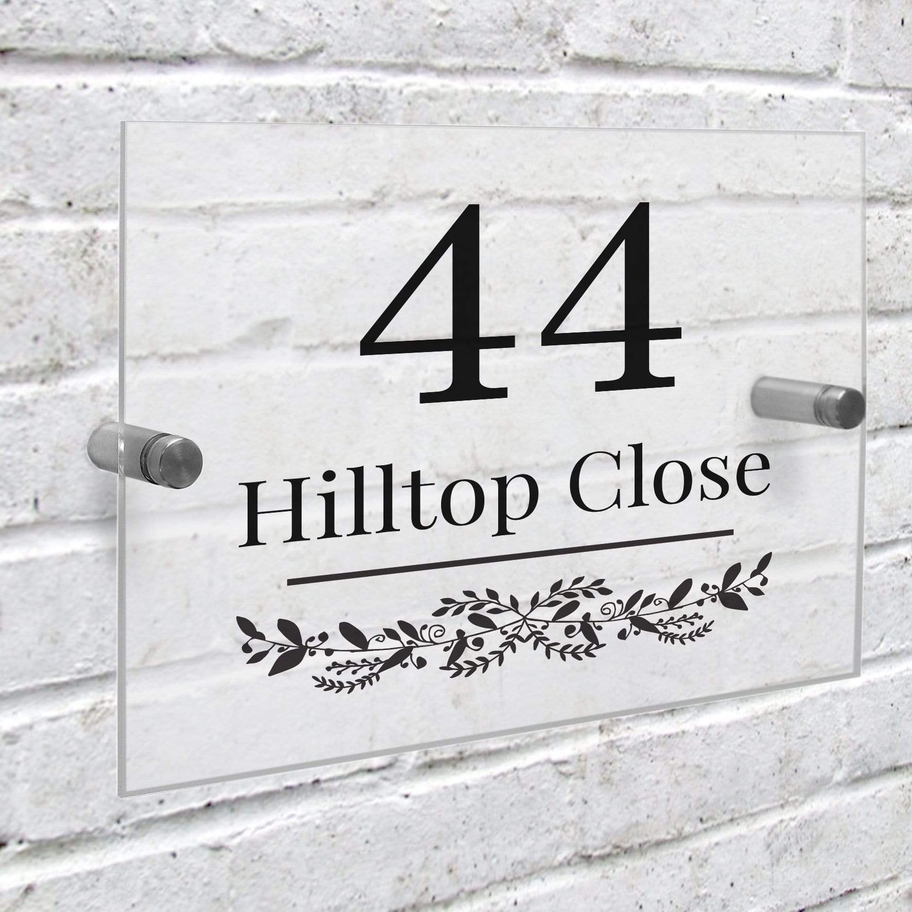 Personalised Botanical Acrylic House Sign Delivered | The Personal Shop