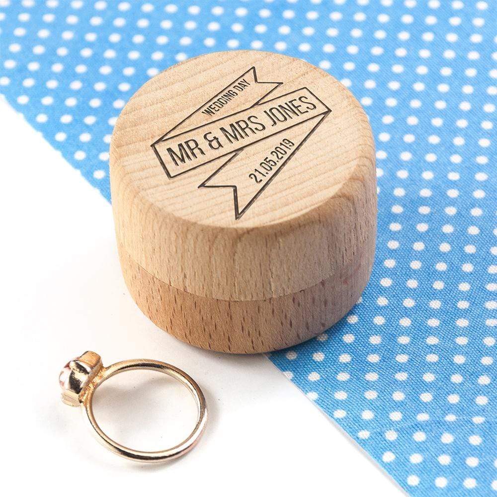 Personalised Couple's Wedding Ring Box Delivered | The Personal Shop
