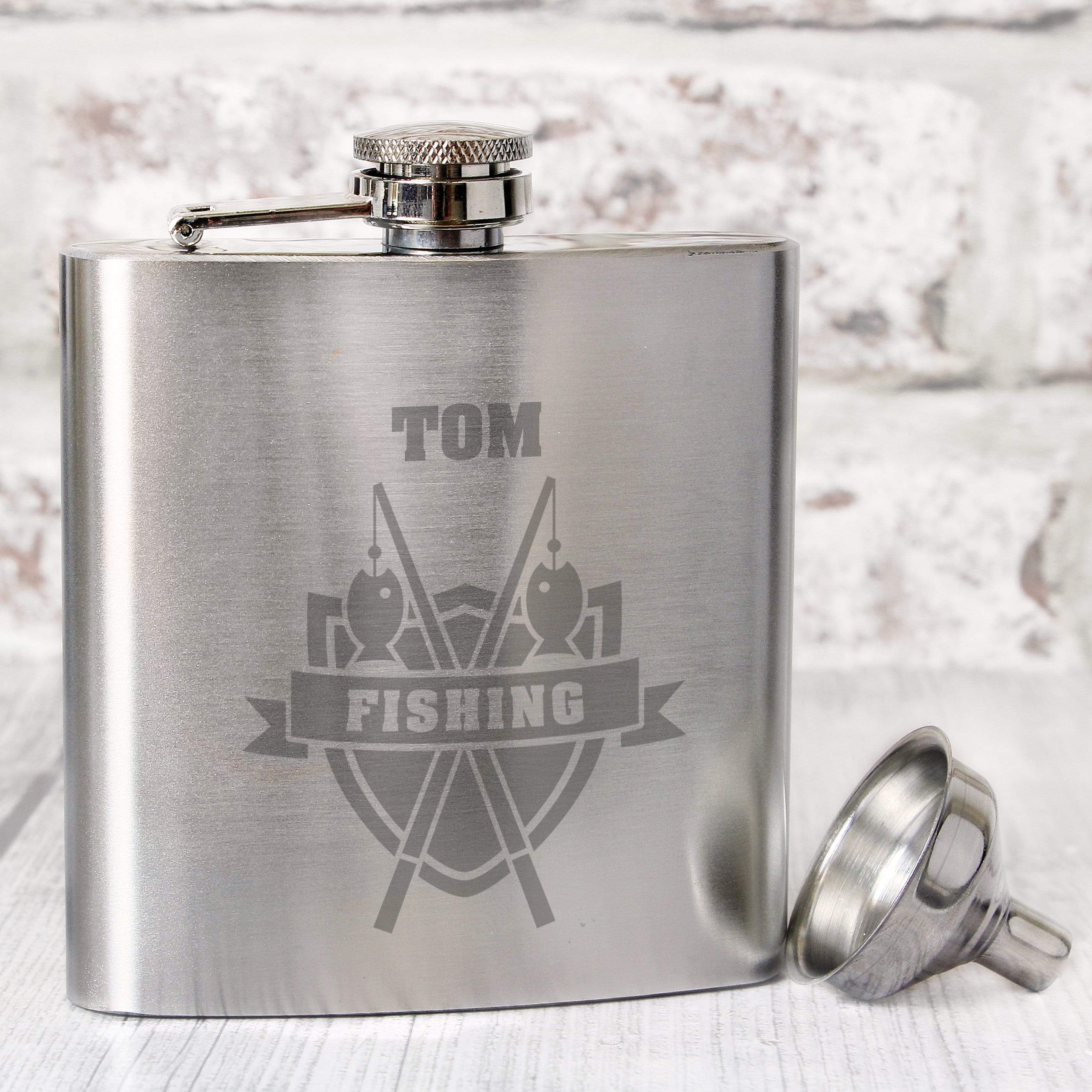 Personalised Fishing Hip Flask Delivered | The Personal Shop