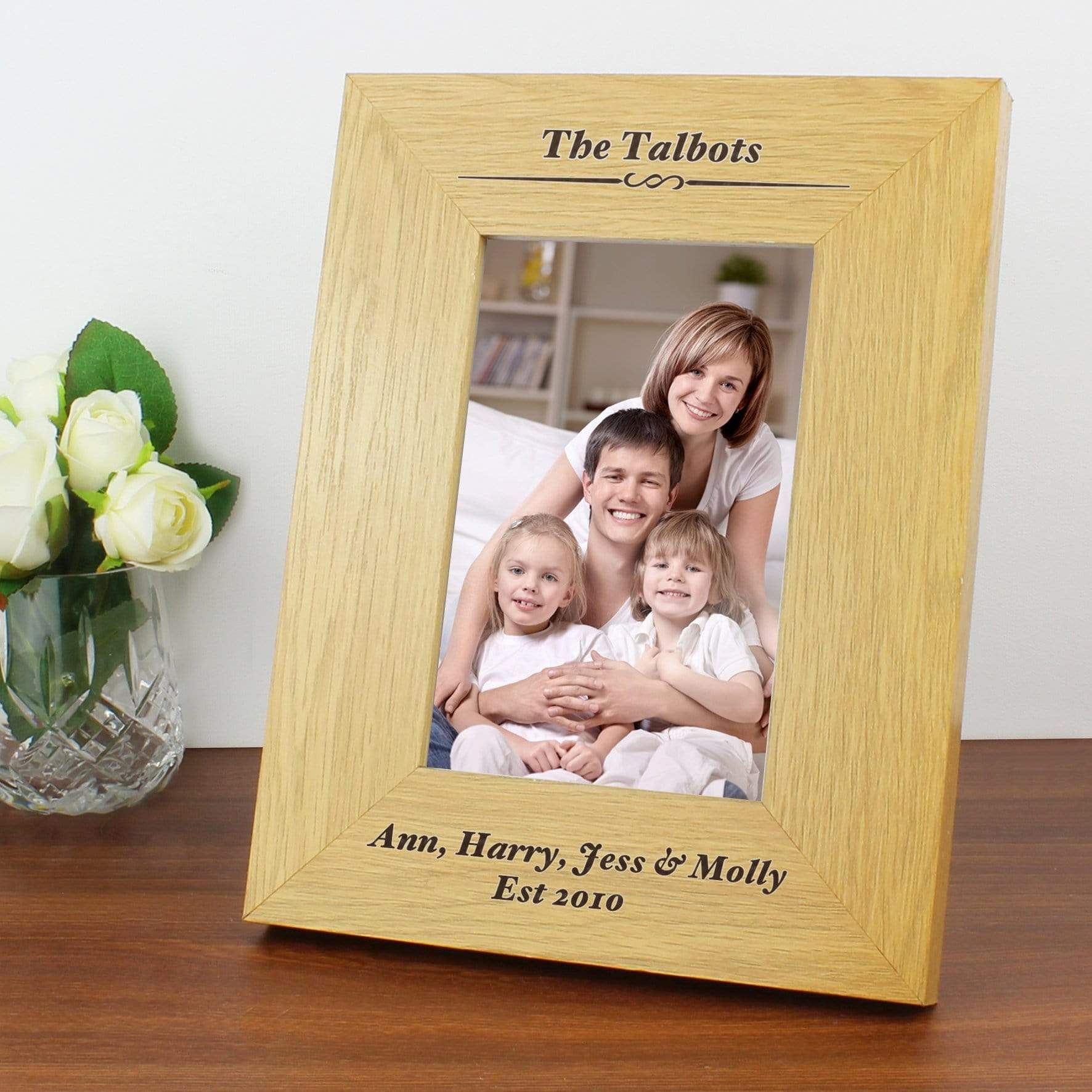 Personalised Formal 4x6 Oak Finish Photo Frame Delivered | The Personal ...