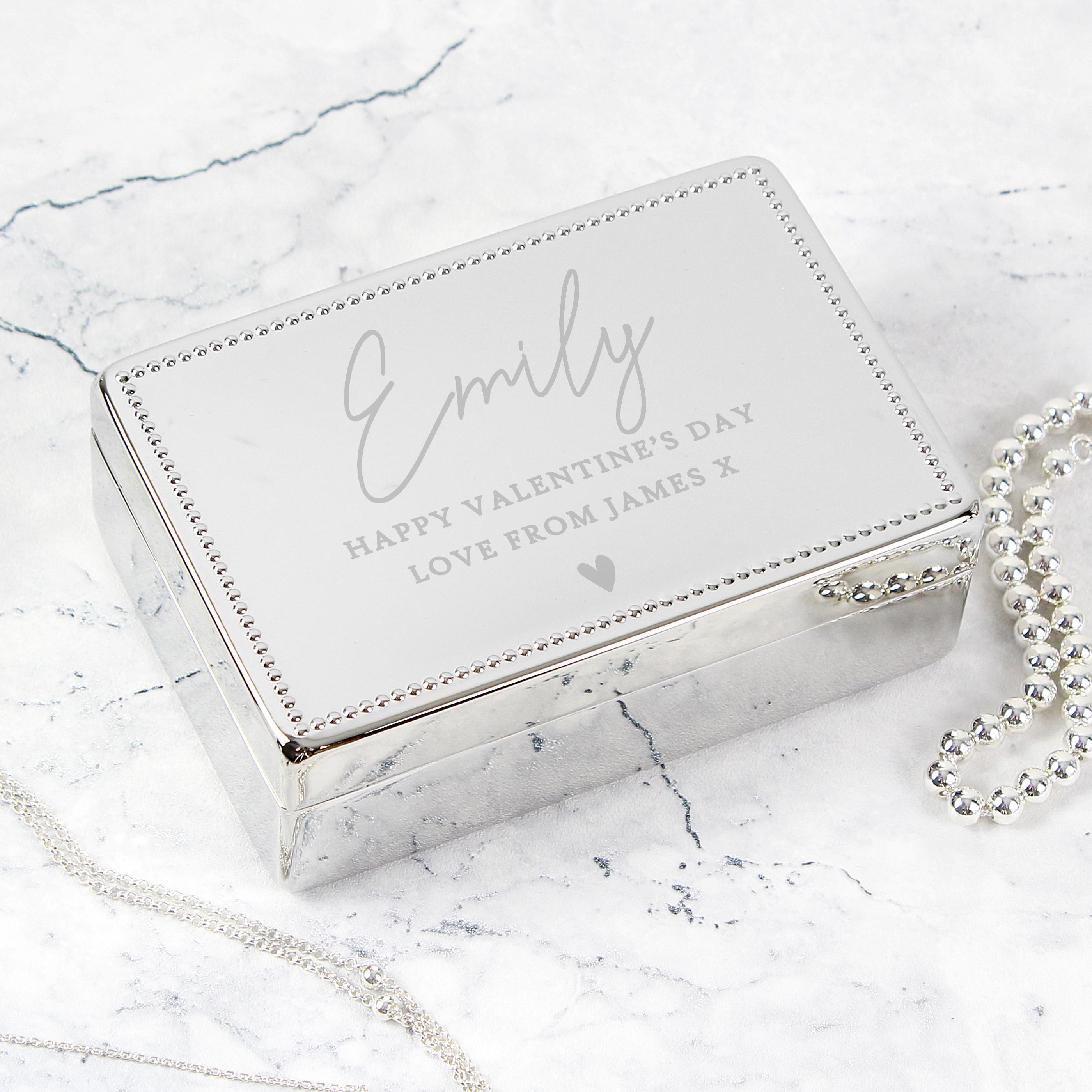 Personalised Name and Message Rectangular Jewellery Box Delivered | The ...