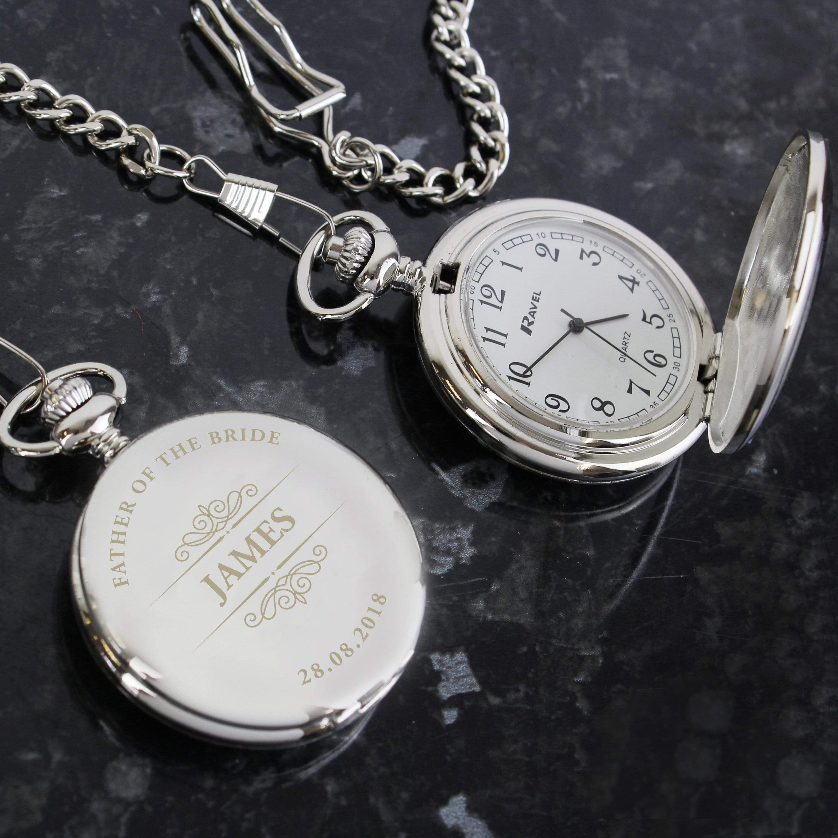 Personalised Classic Pocket Fob Watch Delivered | The Personal Shop