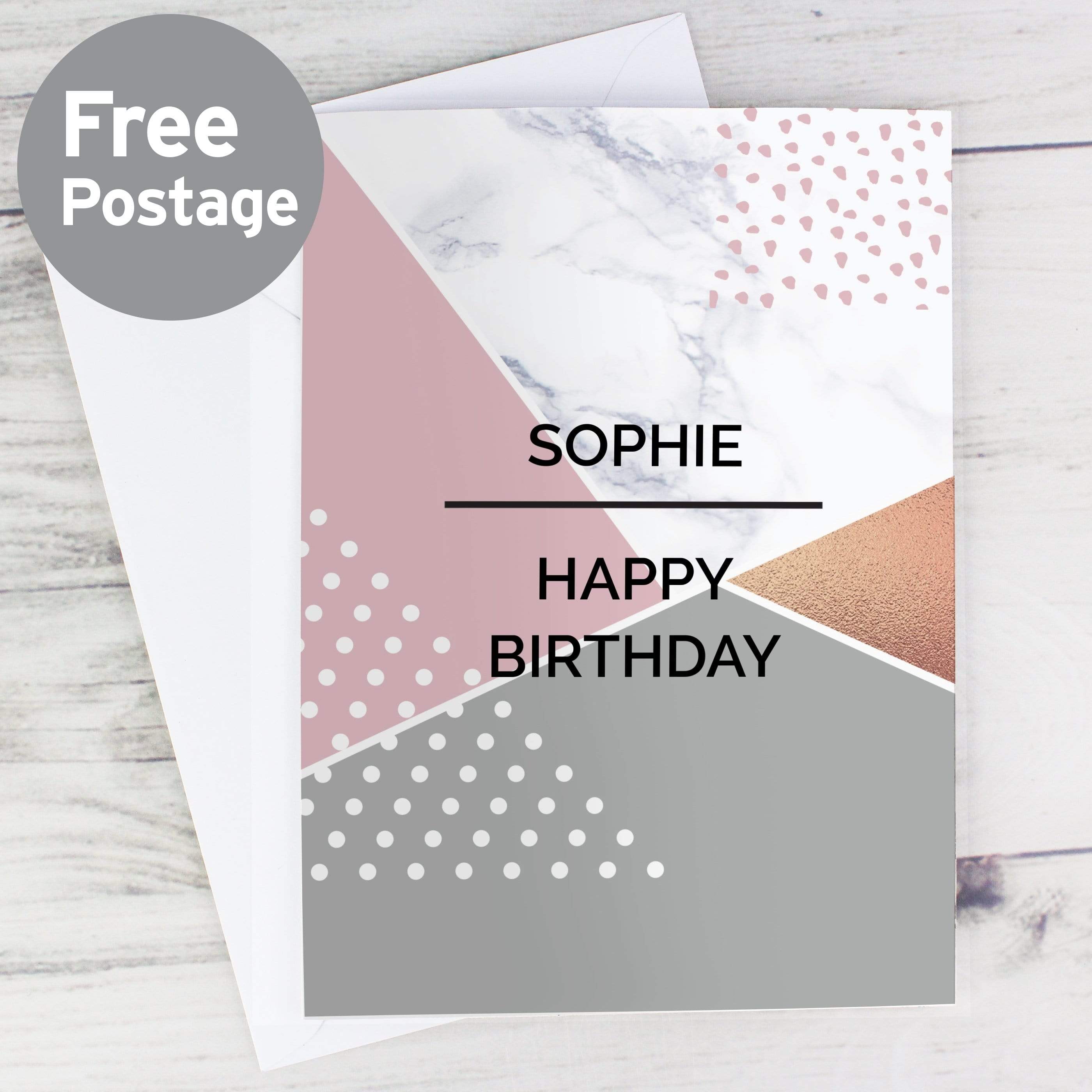 Personalised Geometric Card Delivered | The Personal Shop