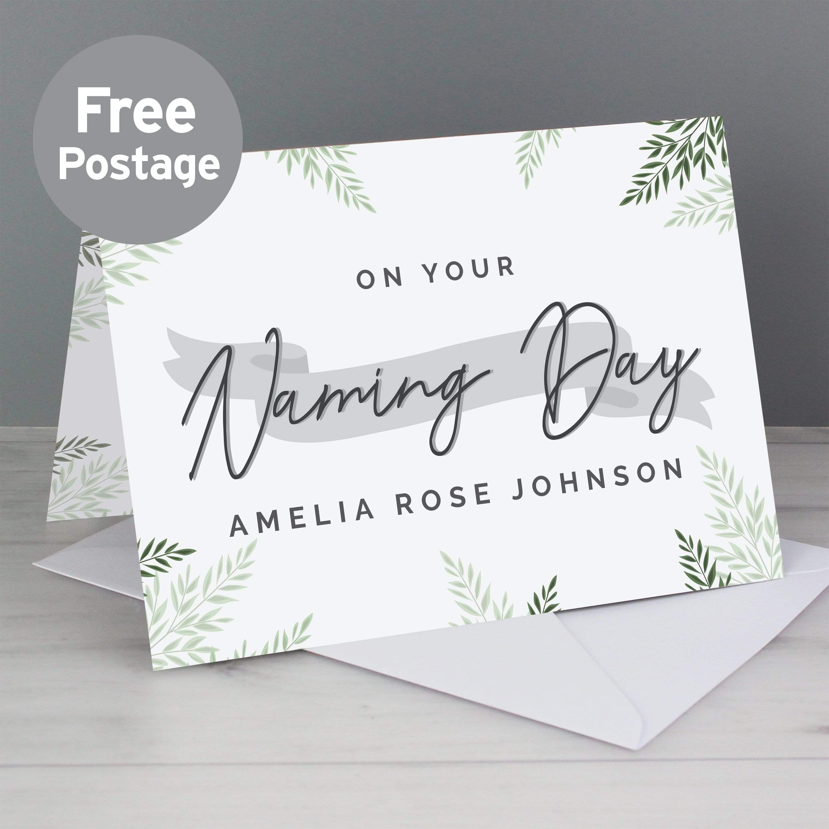 Personalised Naming Day Card Delivered | The Personal Shop