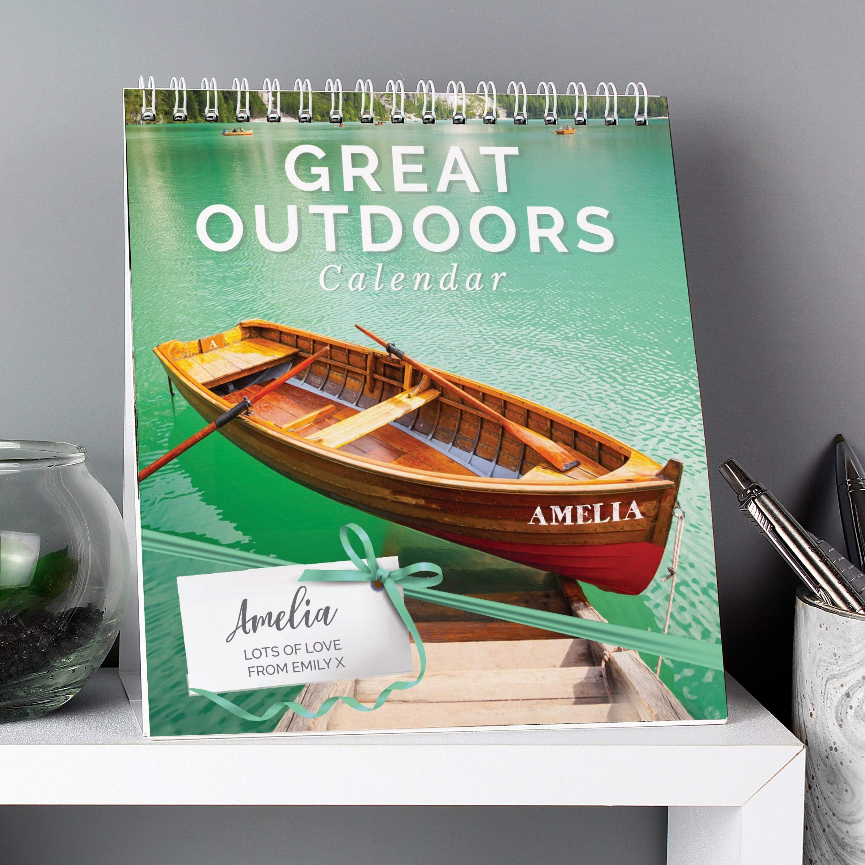 Personalised Outdoors Desk Calendar Delivered | The Personal Shop