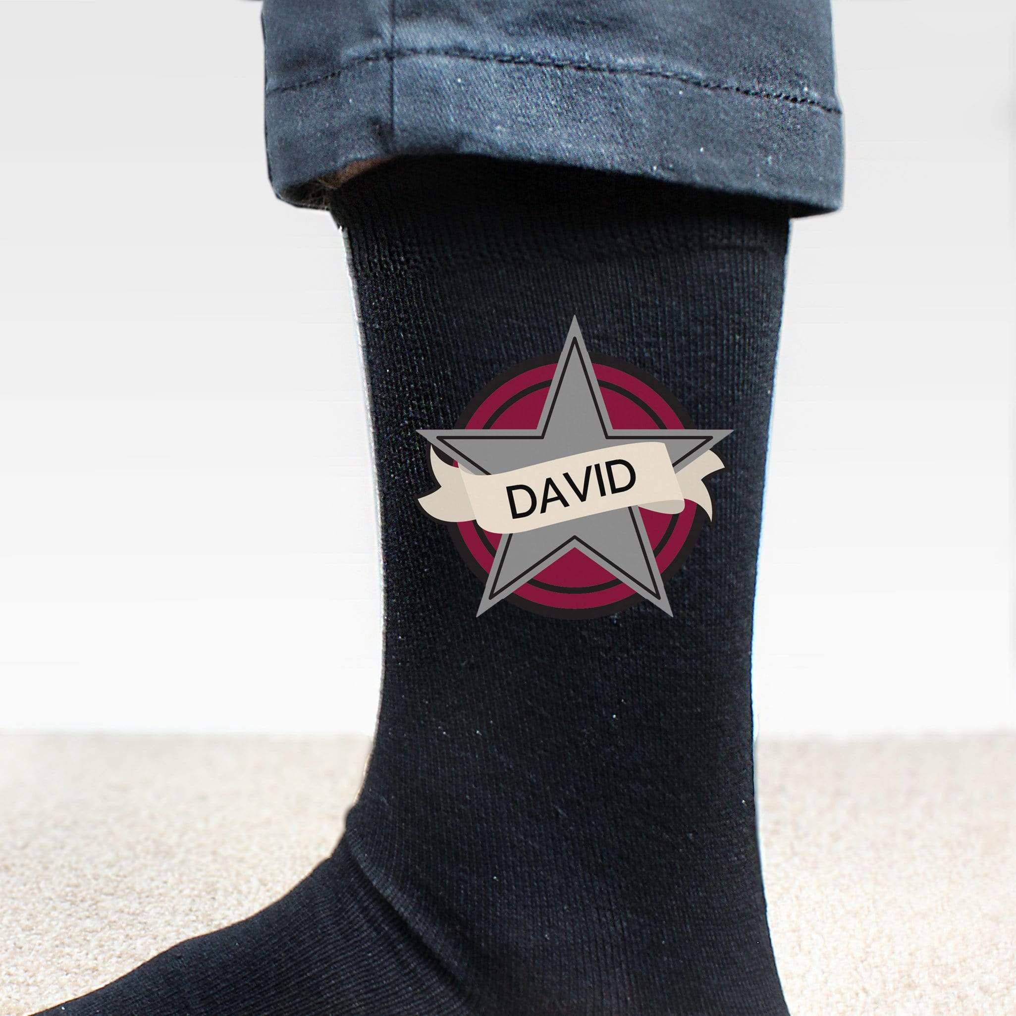 Personalised Star Men's Socks Delivered | The Personal Shop