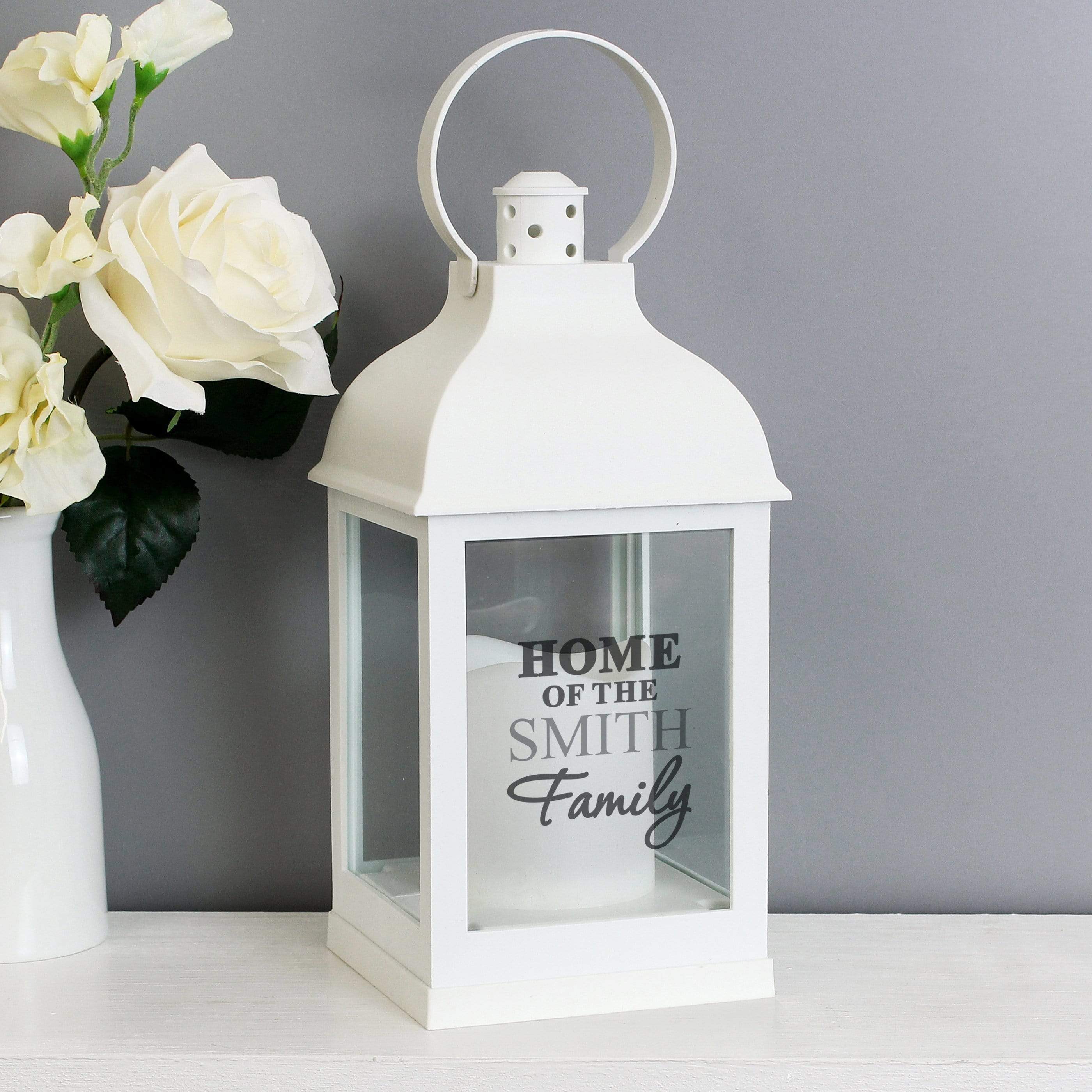 Personalised The Family White Lantern Delivered | The Personal Shop