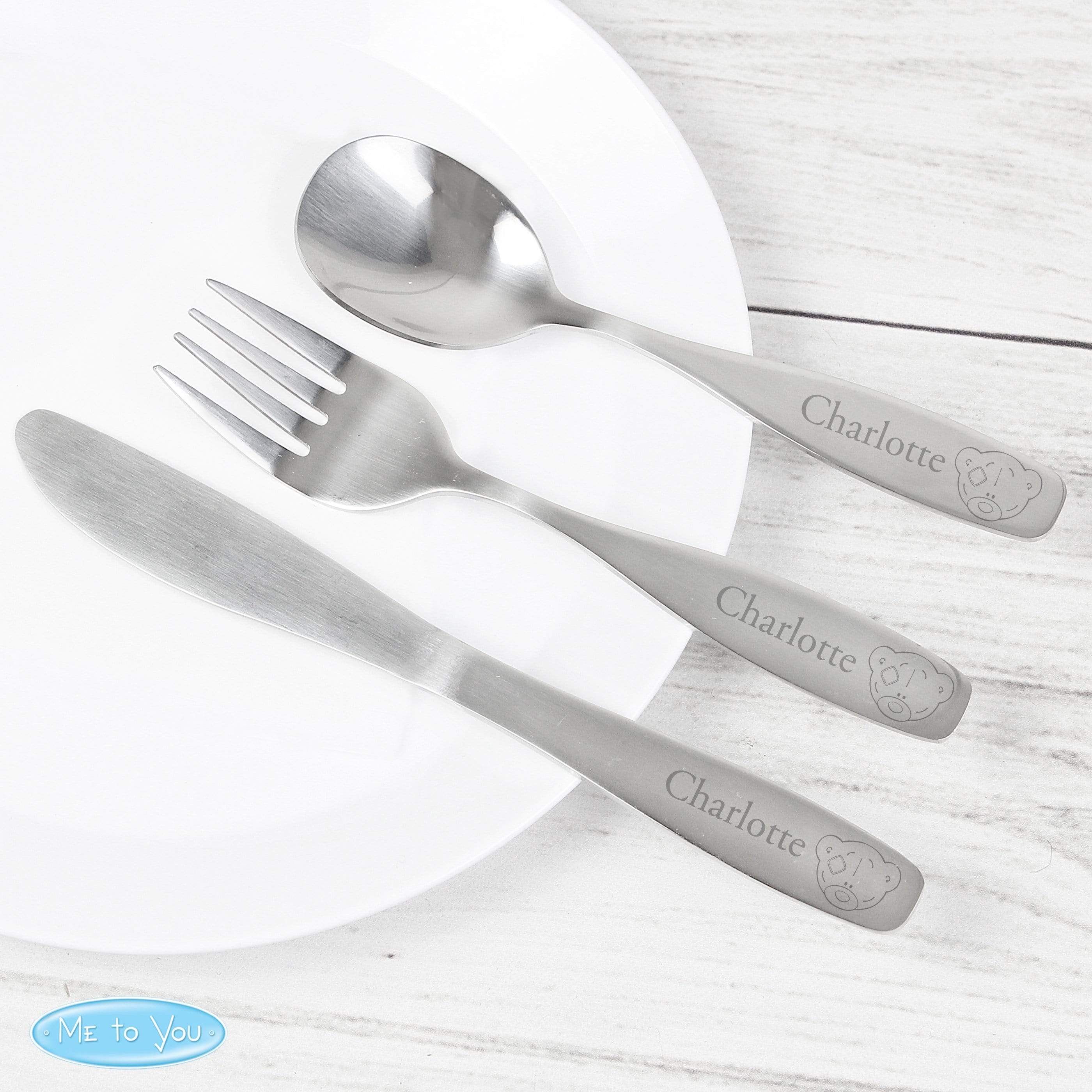 Personalised Tiny Tatty Teddy 3 Piece Cutlery Set Delivered | The ...