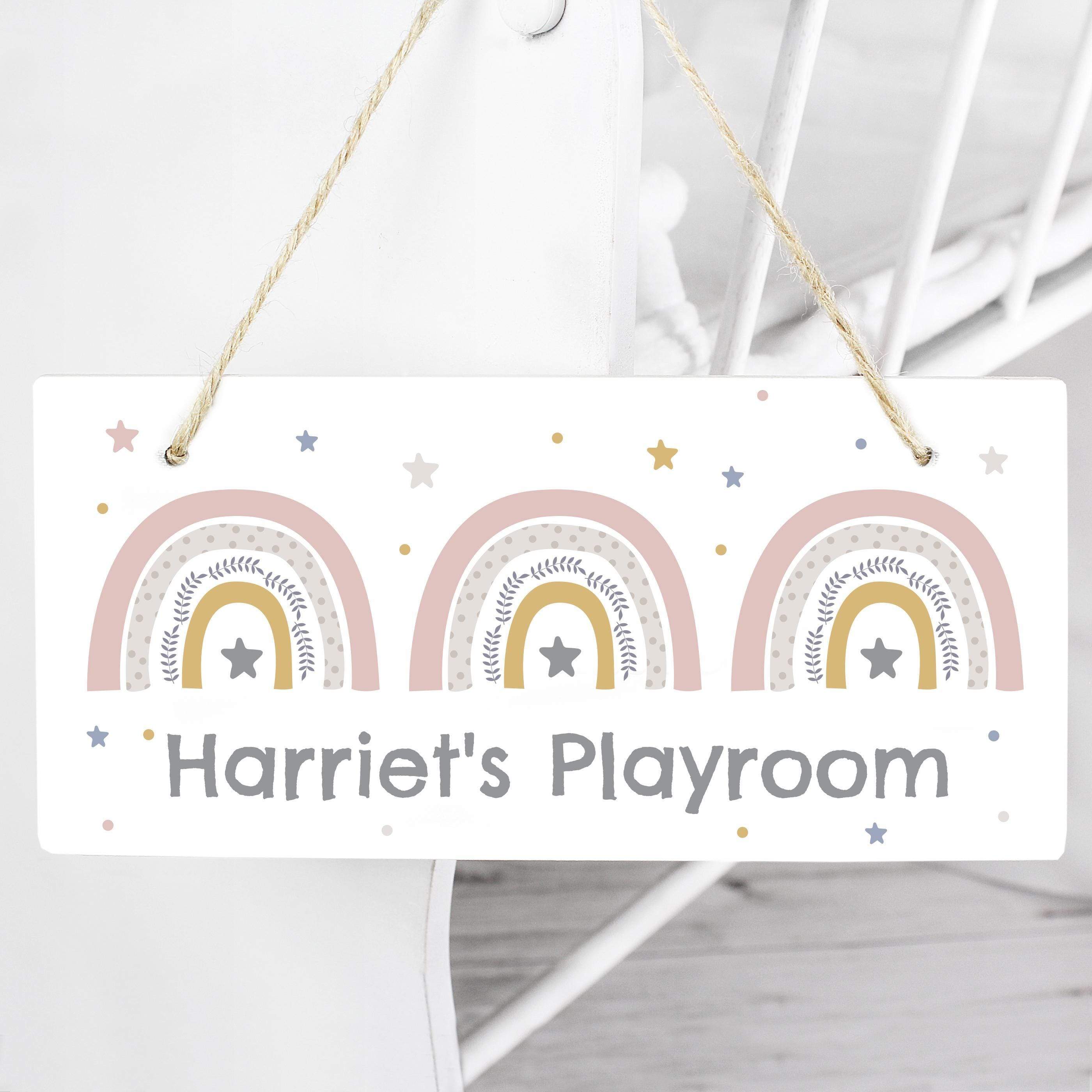 Personalised Rainbow Wooden Sign – The Personal Shop