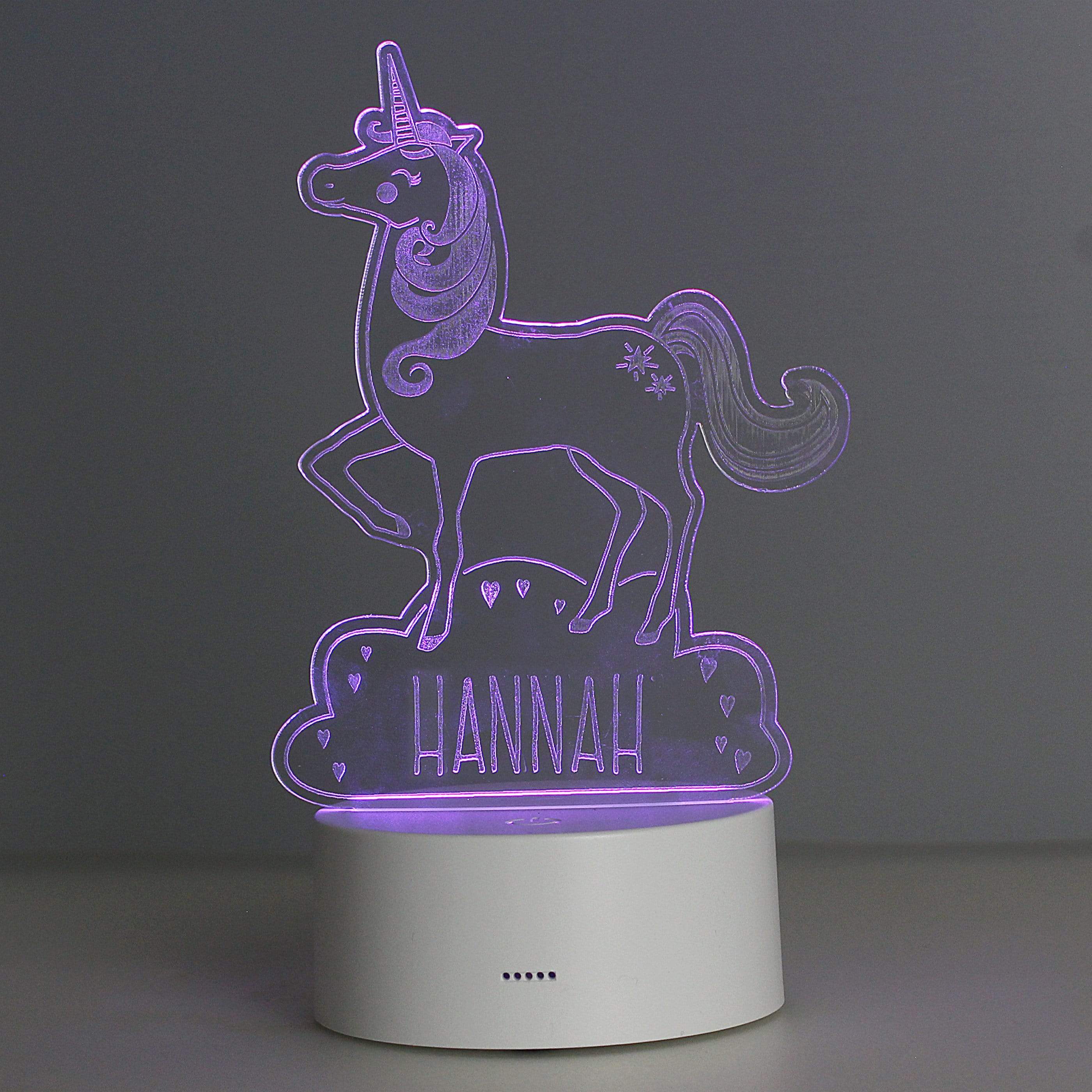 Personalised Unicorn LED Colour Changing Night Light Delivered | The ...