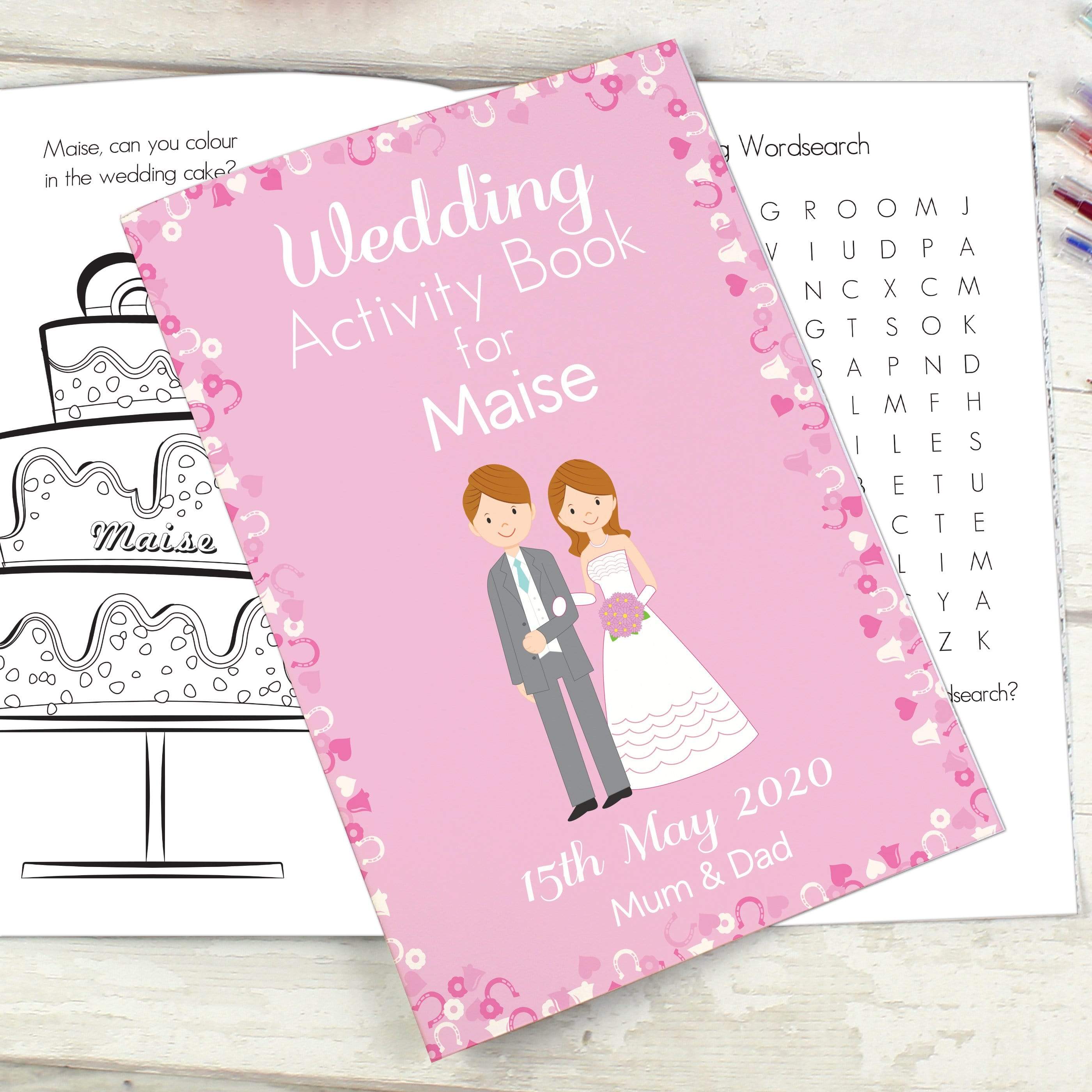 Personalised Wedding Activity Book for Girls Delivered | The Personal Shop