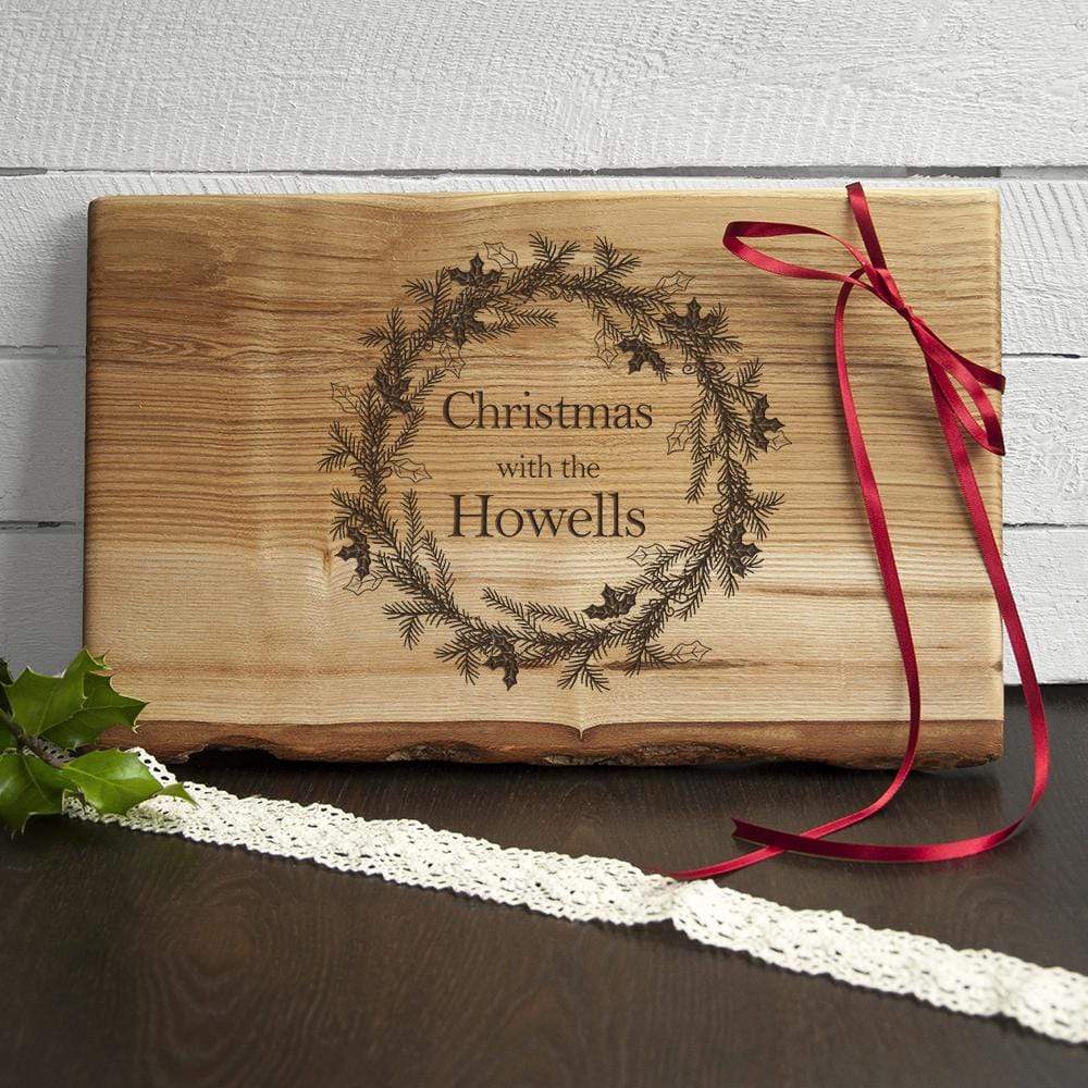 Personalised Welsh Ash Christmas Serving Board – The Personal Shop
